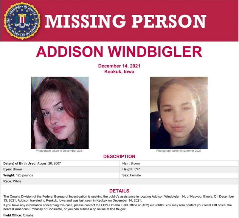 FBI seeks assistance in locating Illinois teen last seen in Iowa « KJAN ...