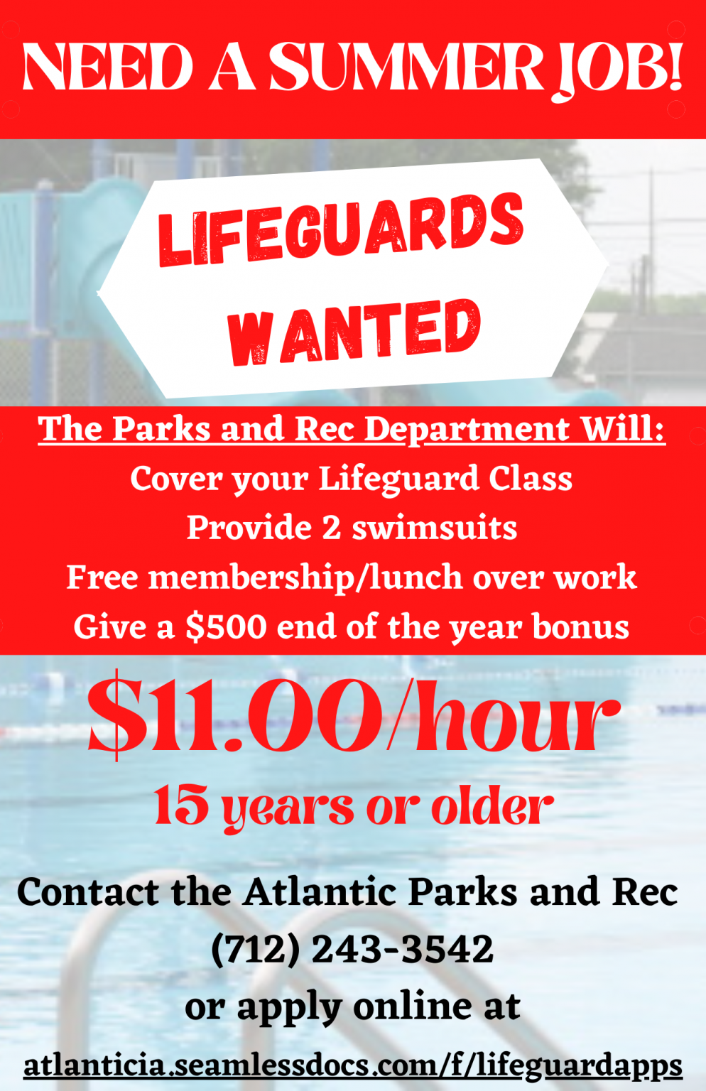 Lifeguards needed during the pool season in Atlantic « KJAN | Radio ...