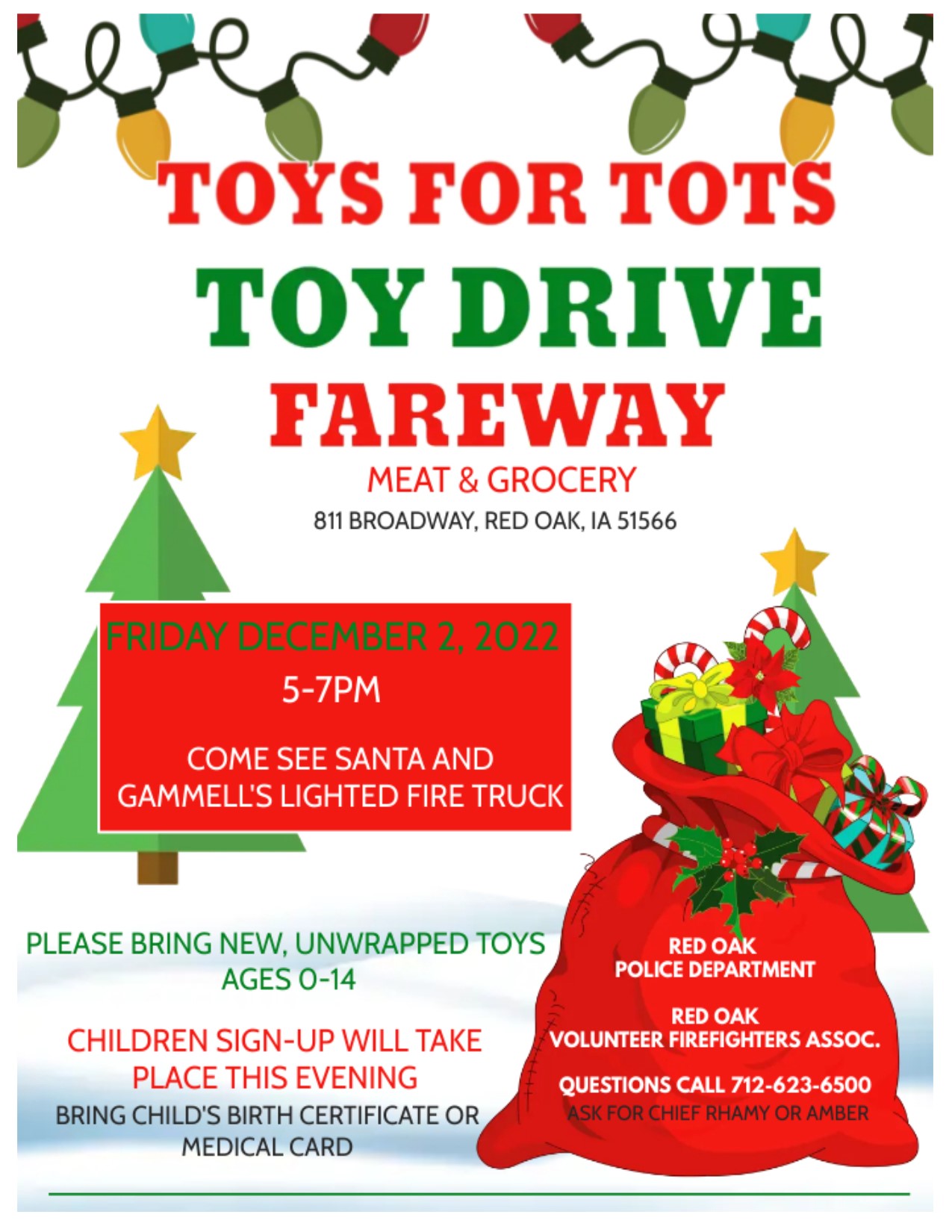 Red Oak P-D & F-D Assn. team up w/USMC for the “Toys for Tots” program ...