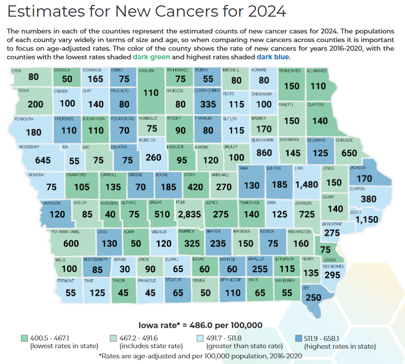 Iowa has the 2nd highest rate of cancer according to a new study « KJAN ...