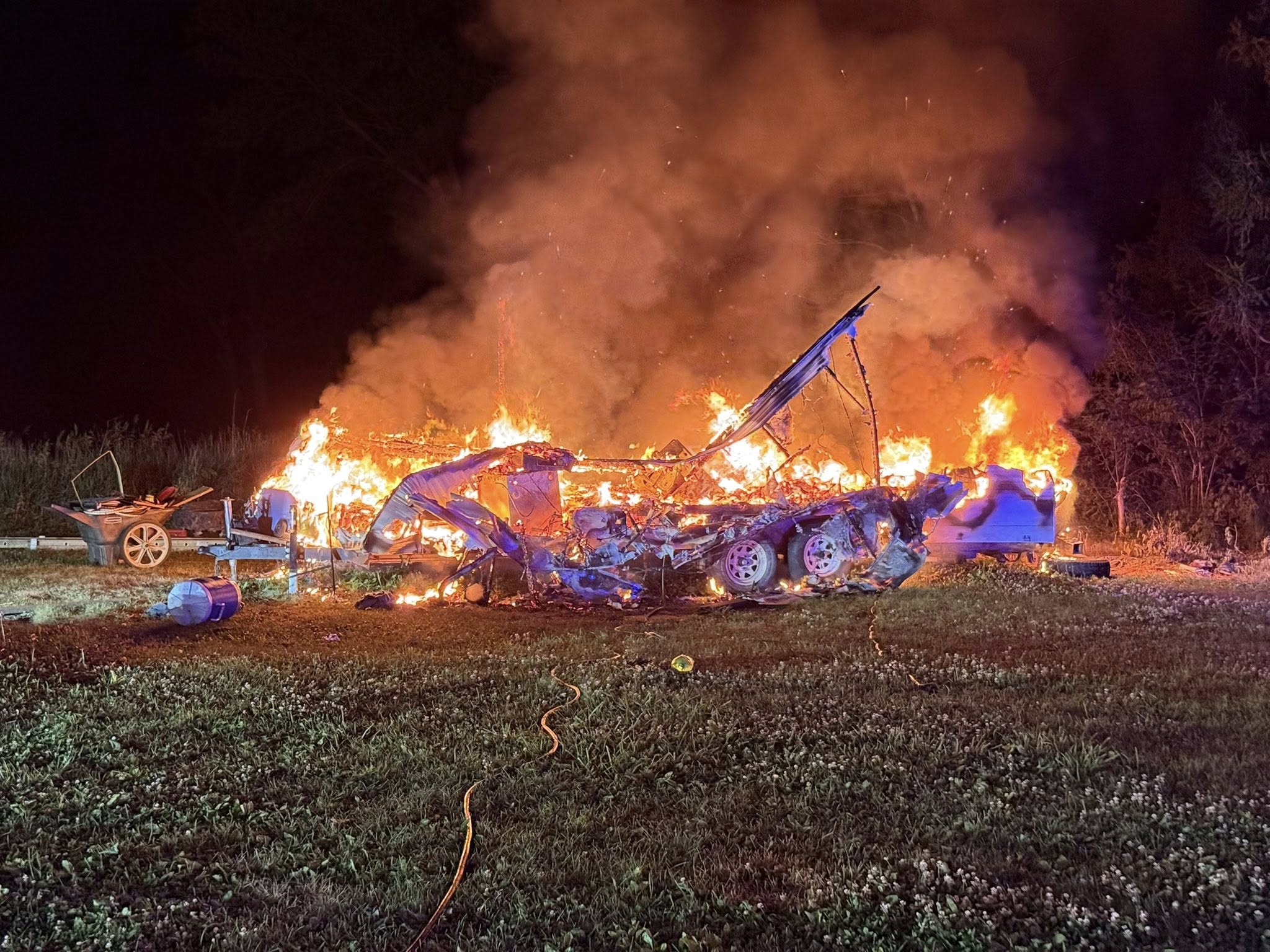 Camper goes up in flames Sunday night near Red Oak « KJAN | Radio ...