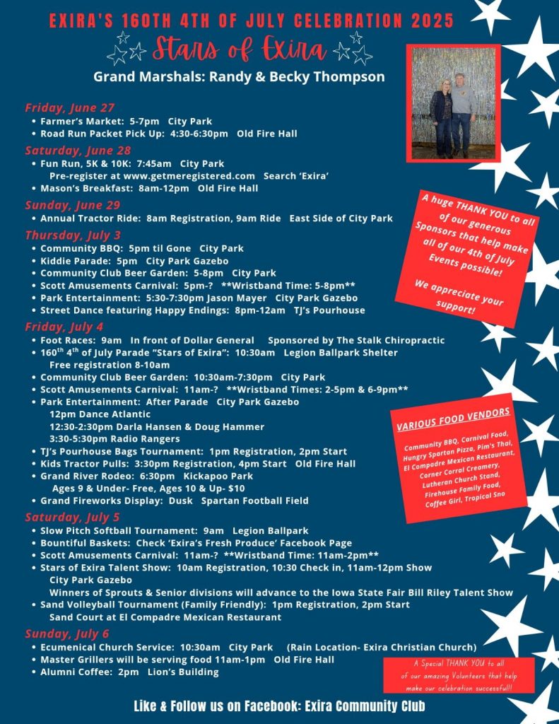 Exira’s annual 4th of July weekend celebration is packed with fun, food ...